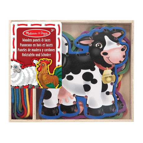 Click here for Melissa & Doug Wooden Panels & Laces - Farm Animal... prices