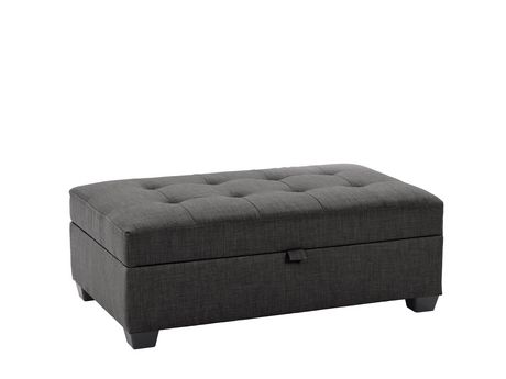 Click here for Corliving Antonio Tufted Fabric Storage Ottoman Da... prices