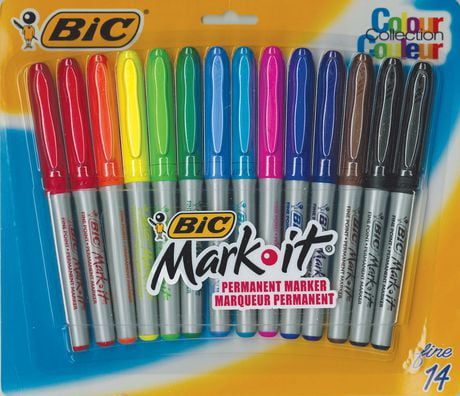 BIC Mark-It Assorted Fine Tip Permanent Marker | Walmart Canada