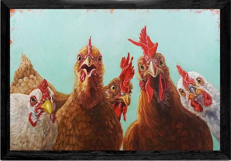 Click here for Canadiana Art Lucia Heffernen  Chicken For Dinner... prices