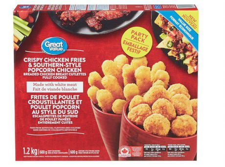 Great Value Frozen Crispy Chicken Fries & Southern-Style Popcorn ...