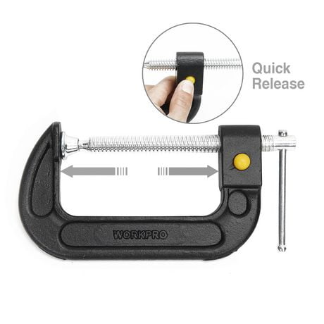 WorkPro 4" Quick Release C Clamp - Walmart.ca