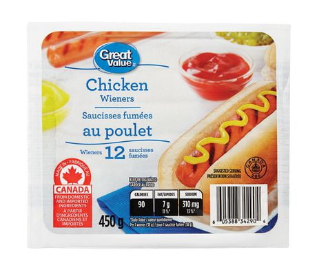 Great Value Chicken Wieners - Walmart.ca