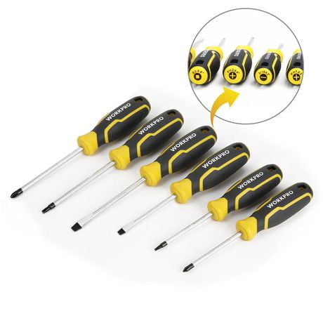 WorkPro Screwdriver Set - 6 Piece | Walmart Canada