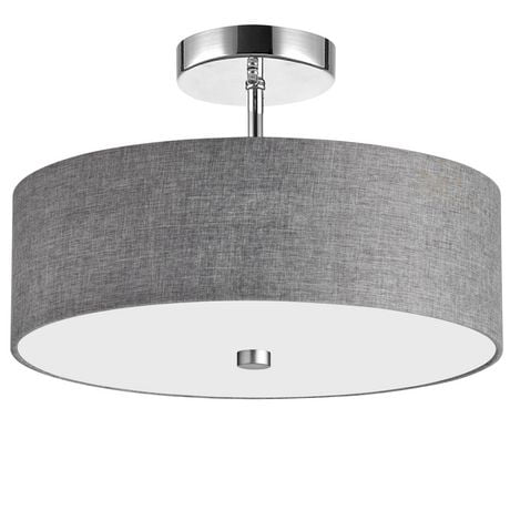 Click here for Dainolite 571-143Sf-Pc-Gry Grey Semi-Flush Mount G... prices