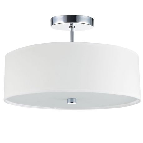 Click here for Dainolite 571-143Sf-Pc-Wh White Semi-Flush Mount W... prices