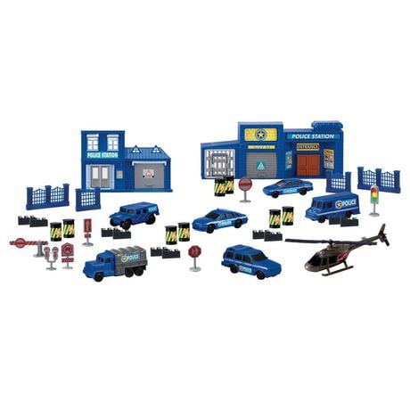 Kid Connection 38-piece Police Adventure Vehicle Set - Walmart.ca