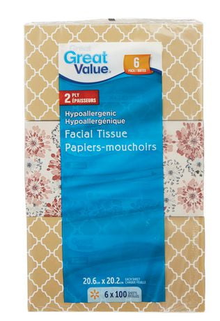 Great Value 2 Ply Facial Tissue Papers | Walmart Canada
