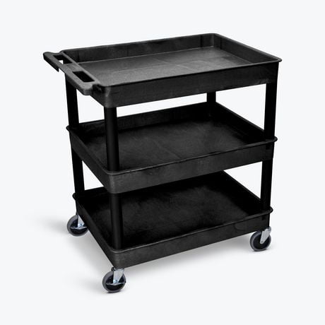 Click here for Luxor Large Tub Cart - Three Shelves Black 1 prices