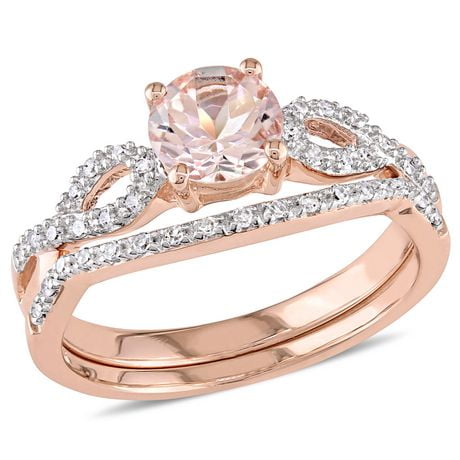 Click here for Tangelo 0.85 Carat T. G.W. Morganite And 0.15 Cara... prices