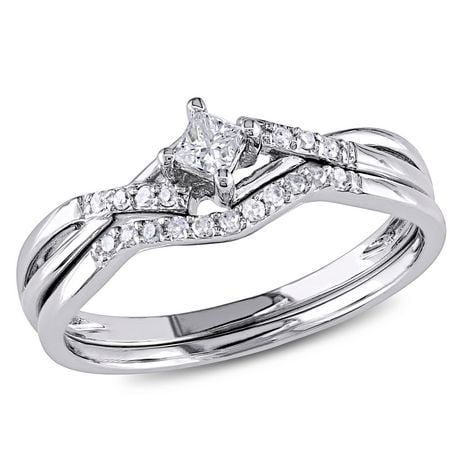 Click here for Miabella 0.20 Carat T. W. Princess And Round-Cut D... prices