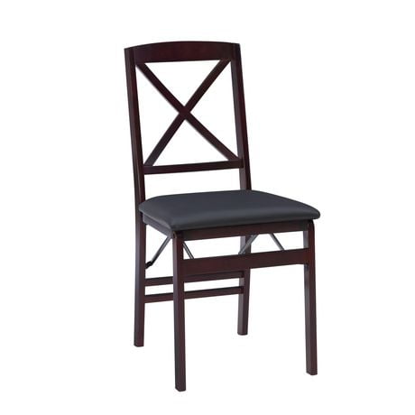 Click here for Linon Bronson X Back Folding Chair Espresso # prices
