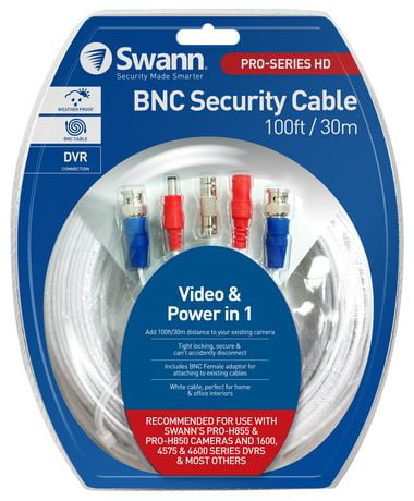 Click here for Swann Hd Video & Power 100Ft / 30M Bnc Cable White prices