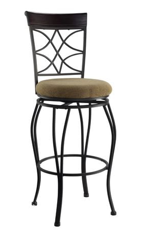 Click here for Linon Milo Curves Bar Stool Metallic Brown & Brown... prices