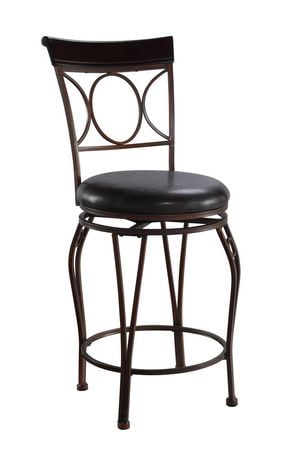 Click here for Linon Rhett Circles Counter Stool Brown & Black (B... prices