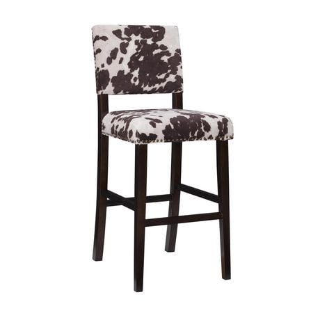Click here for Linon Noah Brown Cow Print Bar Stool Manhattan Sta... prices