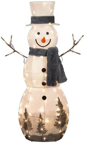 Sparkle Glitterscape Trees 4ft Snowman (Classic White) - Walmart.ca