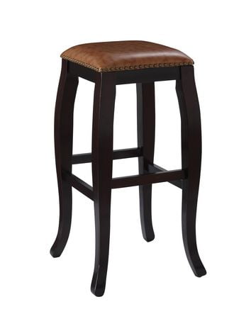 Click here for Linon Mesa Caramel Square Top Bar Stool Wenge Fini... prices