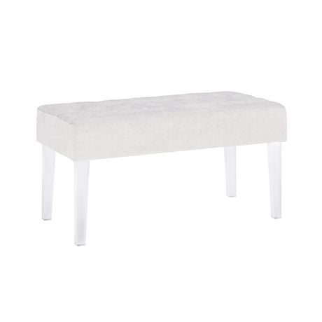 Click here for Linon Ande Platinum Acrylic Leg Bench Clear # prices