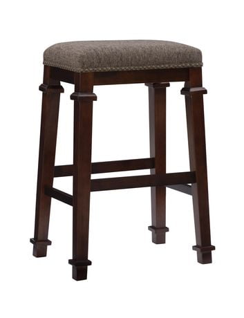 Click here for Linon Brady Backless Tweed Bar Stool Walnut # prices