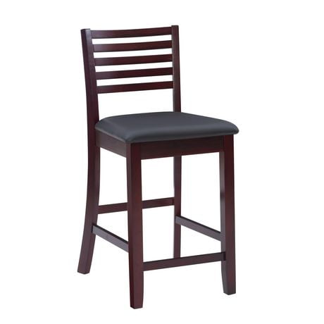 Click here for Linon Moore Ladder Back Counter Stool Espresso # prices
