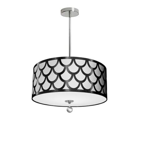 Click here for Dainolite Han-194P-Pc-Bw Black/White Pendant Black... prices