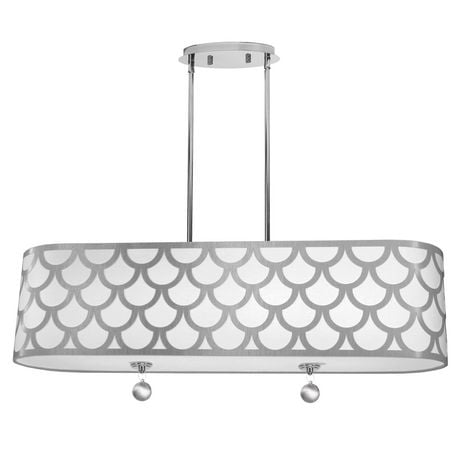 Click here for Dainolite Han-344Hp-Pc-Sv White/Silver Pendant Whi... prices