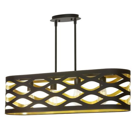 Click here for Dainolite Cut-334Hp-698 Black/Gold Pendant Black/G... prices