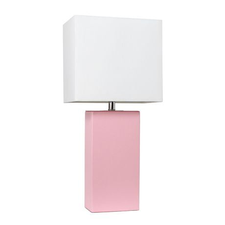 Click here for Elegant Designs Modern Leather Table Lamp With Whi... prices