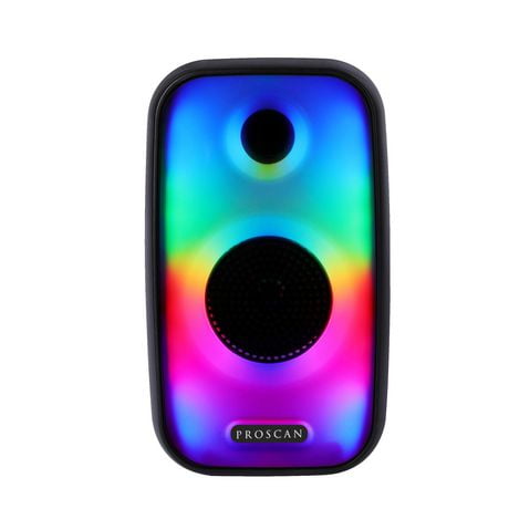 Proscan Bluetooth Rainbow Flame Light-Up LED Speaker with FM Radio ...