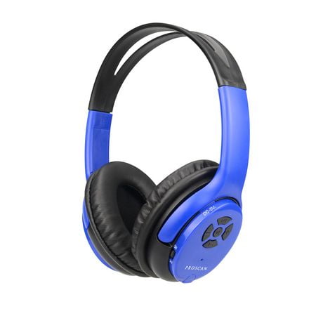 Proscan Bluetooth Stereo Headphones with Microphone - Blue | Walmart Canada