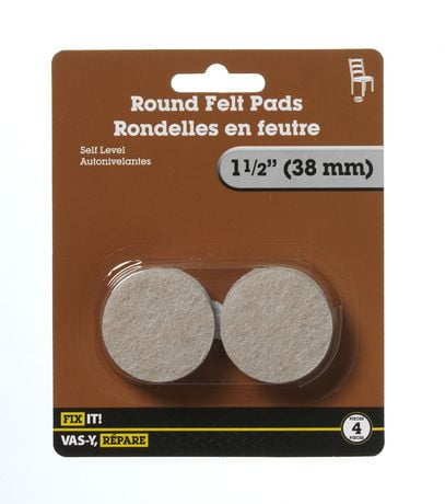 1-1/2" Self Level Round Felt Pad 4 Pieces | Walmart Canada