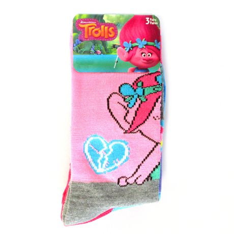Dreamworks Trolls Trolls Girls' 3-Pack Crew Socks | Walmart Canada