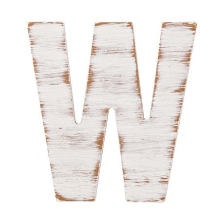 On the Surface™ Rustic Letter, "T", White Wash Finish - Walmart.ca