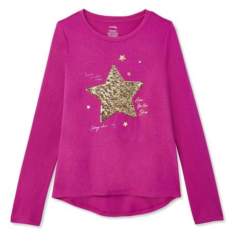 George Girls' Embellished Screen Print Tee | Walmart Canada
