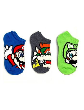 Click here for Super Mario Bros. Mario Boys 3-Pack Lowcut Socks W... prices
