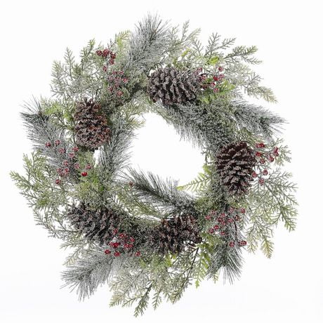 Holiday Time 22" Snowflake Rattan Wreath - Walmart.ca