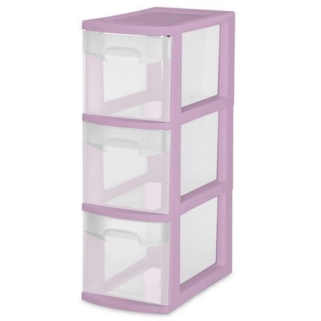 Sterilite 3 Drawer Narrow Tower- Light Purple - Walmart.ca
