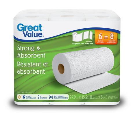 Great Value Paper Towels | Walmart Canada