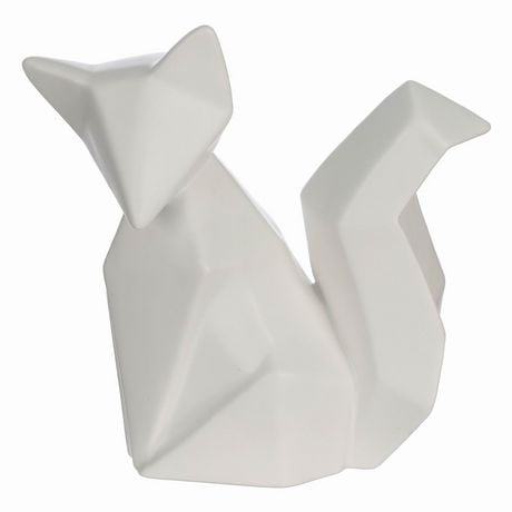 Holiday Time 5.5" White Ceramic Fox Animal Decor | Walmart Canada