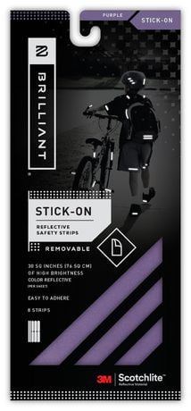 Click here for Brilliant Reflective Strips Stick-On Purple (8 Str... prices