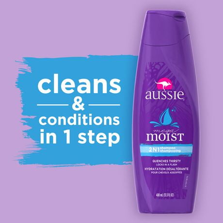 Aussie Mega Moist 2N1 Shampoo and Conditioner | Walmart Canada