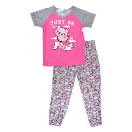 Click here for Peace Love & Dreams Girls 2-Piece Pj Set Pink 7 prices