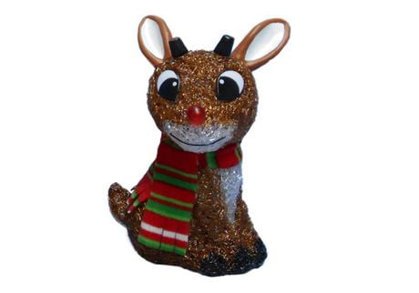 11" Light Up Clear Spun Sitting Rudolph | Walmart Canada