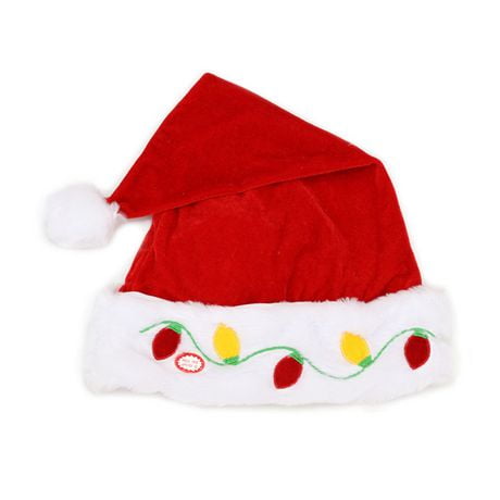 Walmart Canada 15-17" Holiday Musical Light up Adjustable Santa Hat ...