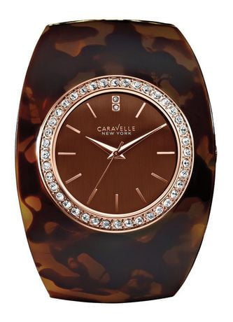 Click here for Caravelle Ladies Rose Gold Quartz Watch Brown Stan... prices