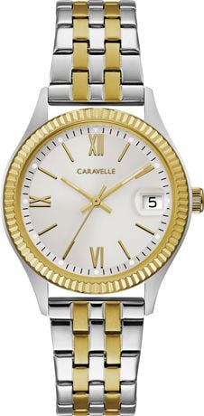 Click here for Caravelle Ladies Two-Tone Quartz Watch Gold Standa... prices