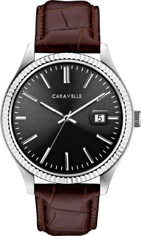 Caravelle Mens Silver-Tone Quartz Watch | Walmart Canada