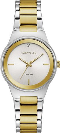 Click here for Caravelle Ladies Two-Tone Quartz Watch Gold Standa... prices