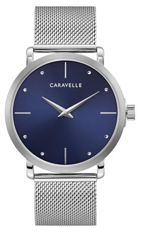Click here for Caravelle Mens Silver-Tone Quartz Watch Silver Sta... prices